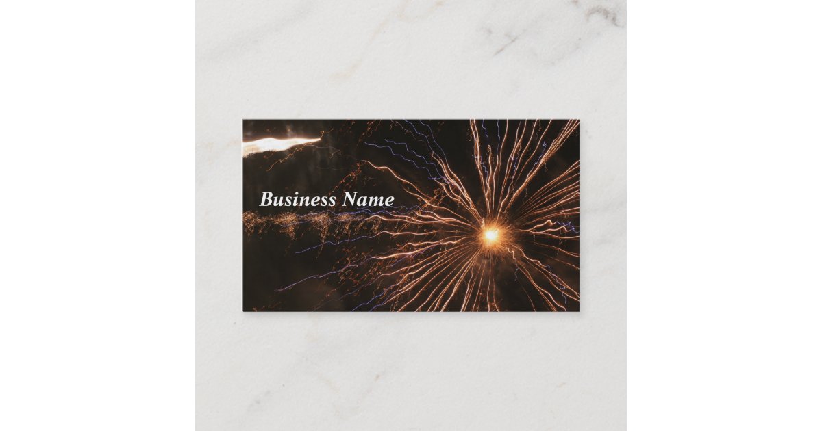 Fireworks Electricity Business Card | Zazzle