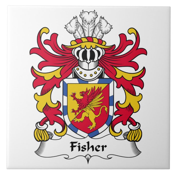 Fisher Family Crest Ceramic Tile | Zazzle.com.au