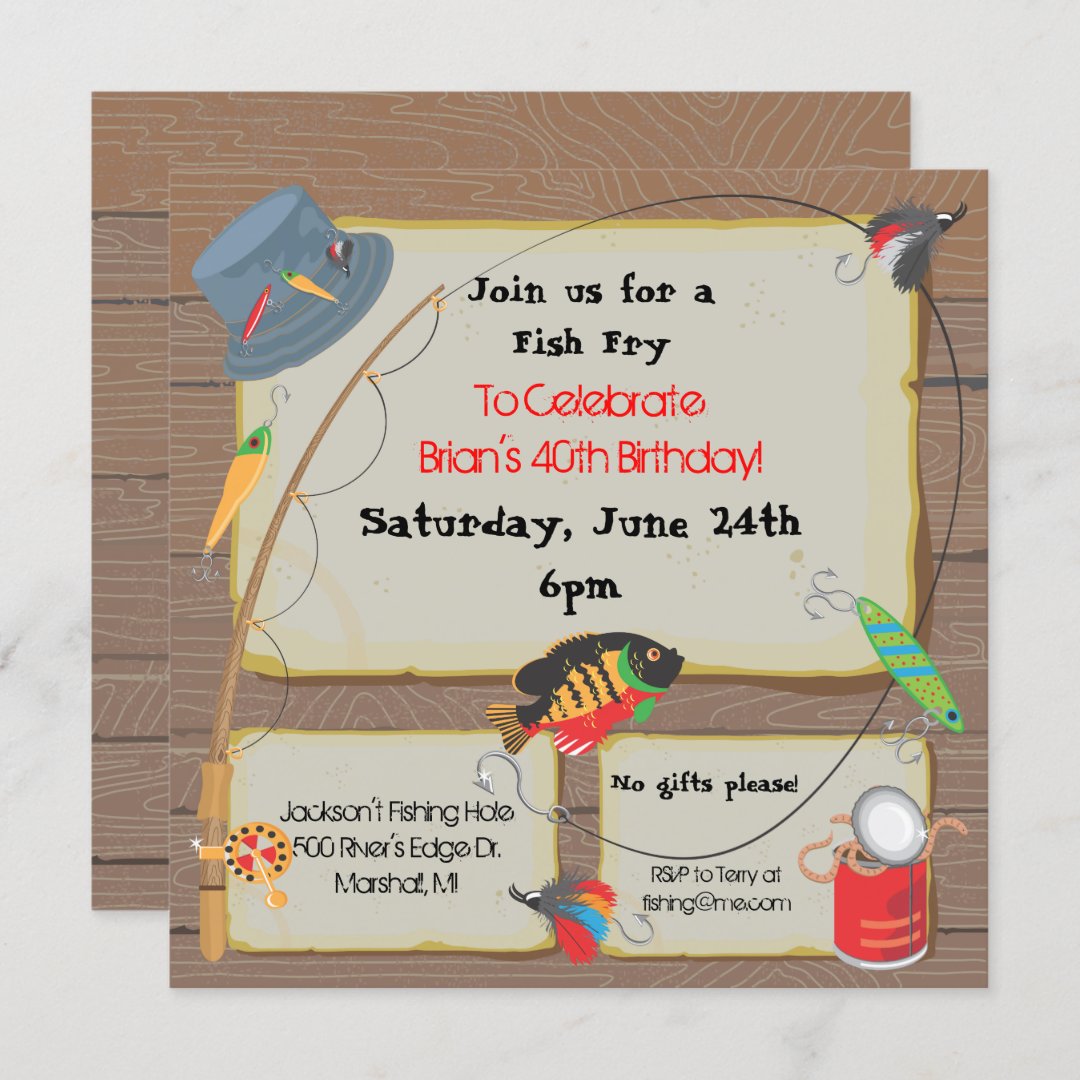 Fishing Party Invitation | Zazzle