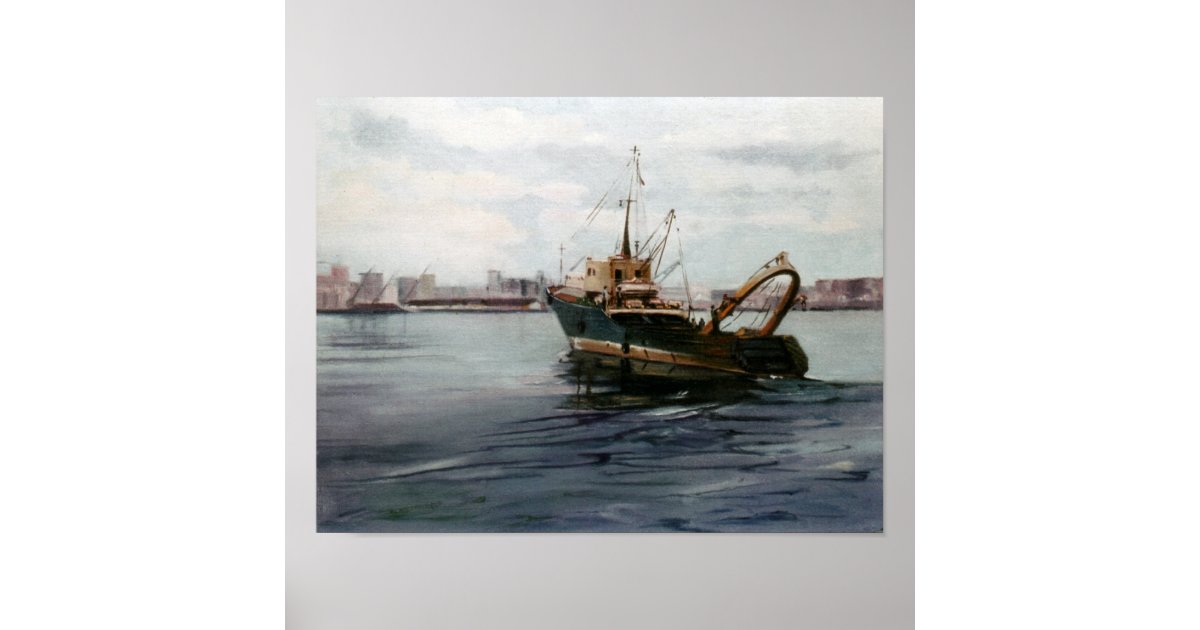 Fishing vessel/Fisheries/Fishing boat Poster | Zazzle