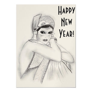 Flapper Girl Invitations & Announcements | Zazzle AU