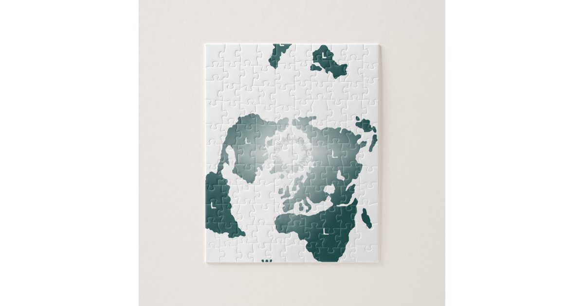 Flat Earth Map, Azimuthal Equidistant Map Zetetic Jigsaw Puzzle | Zazzle