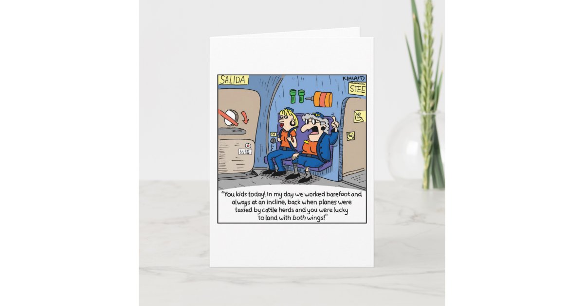 Flight Attendant Card--Kids Today Card | Zazzle