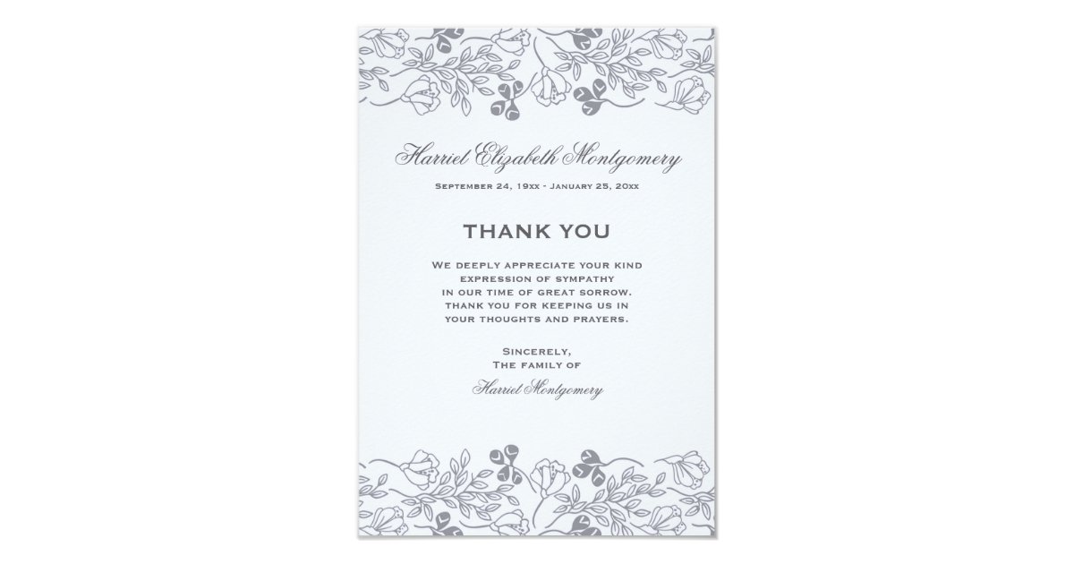 Floral Borders Sympathy Card Au