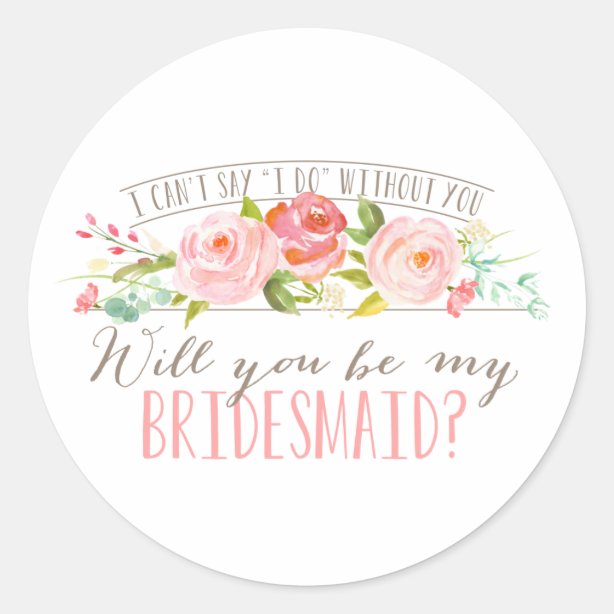 Bridesmaid Stickers | Zazzle AU