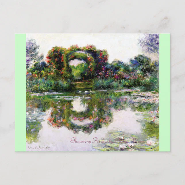 Flowering Arches by Claude Monet Postcard | Zazzle