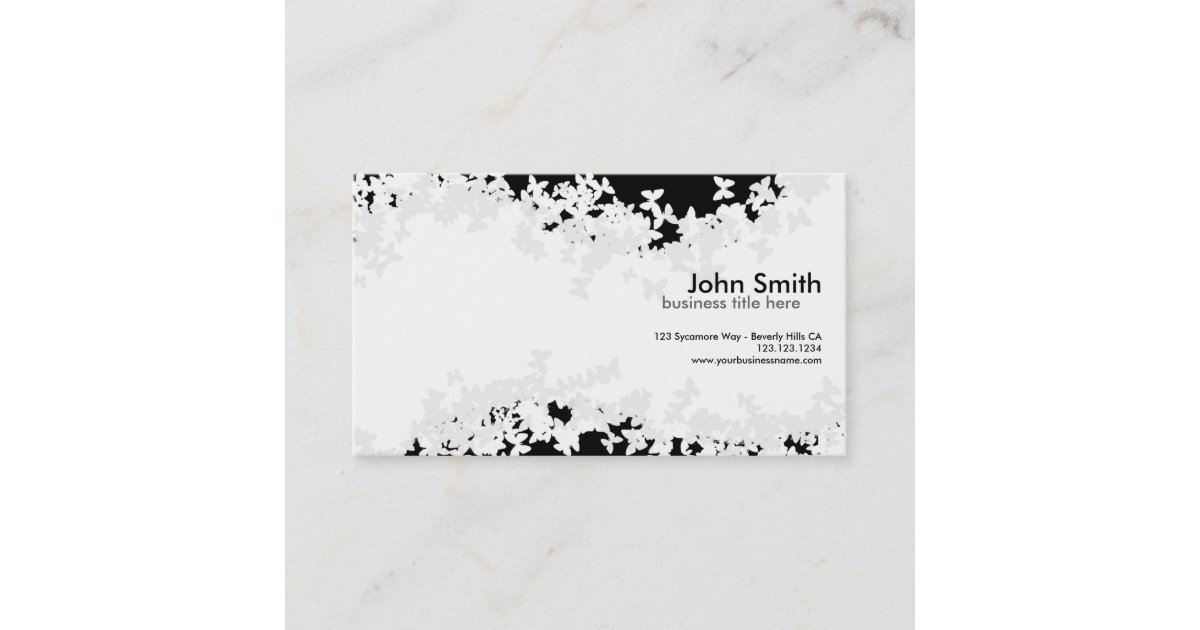 Fluttering Butterflies Layout Business Card | Zazzle