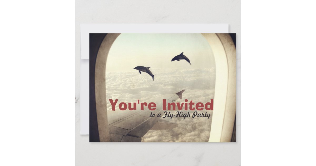 Fly High Party Birthday Invitation | Zazzle
