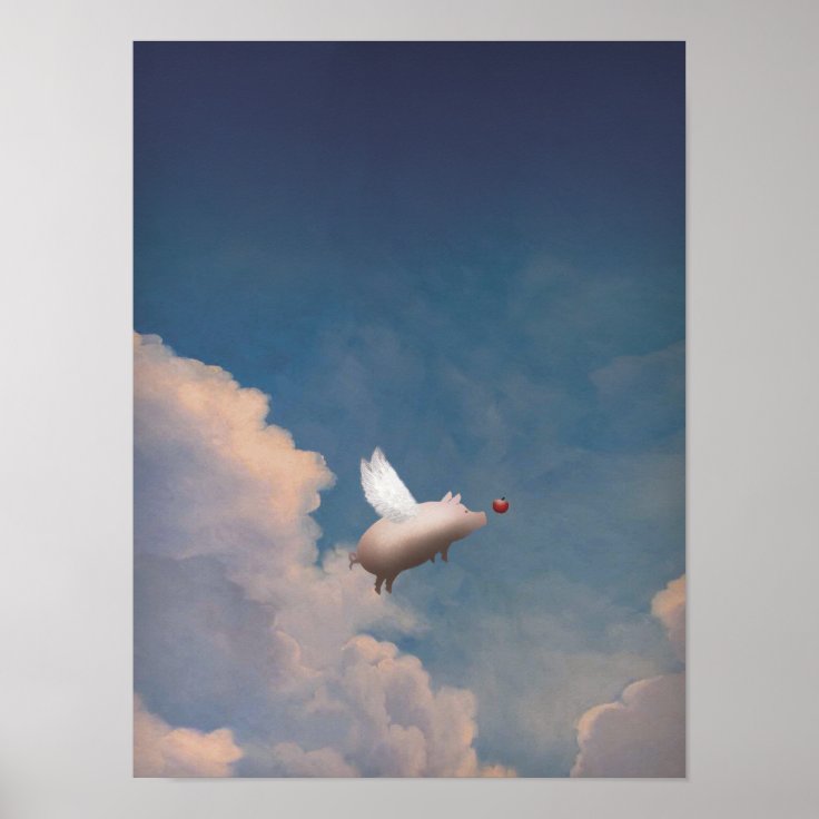 flying pig poster | Zazzle