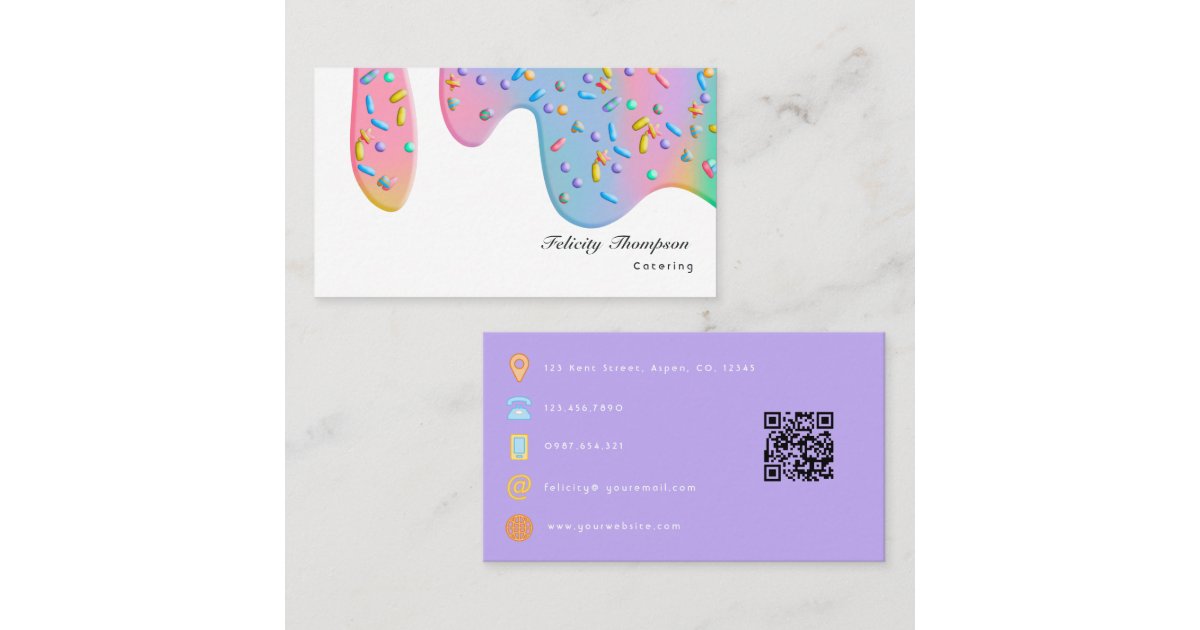 Food Catering QR Code Business Card | Zazzle