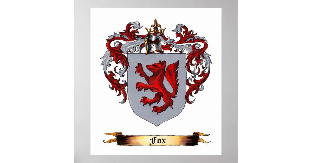 Fox Coat of Arms Poster | Zazzle
