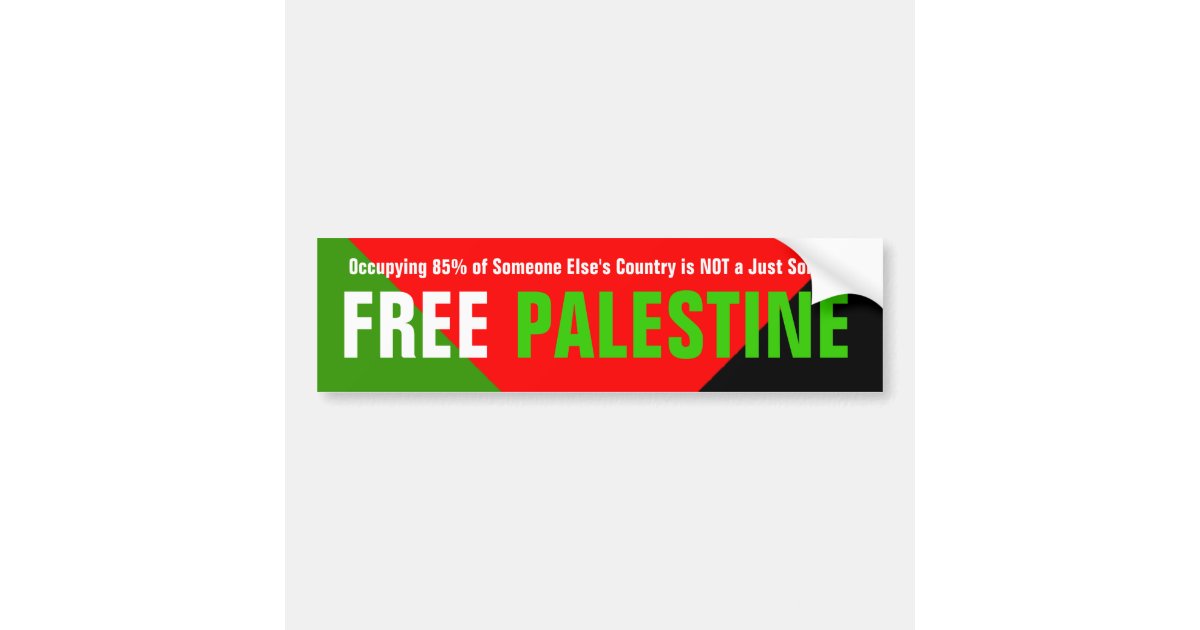 Free Palestine Bumper Sticker | Zazzle