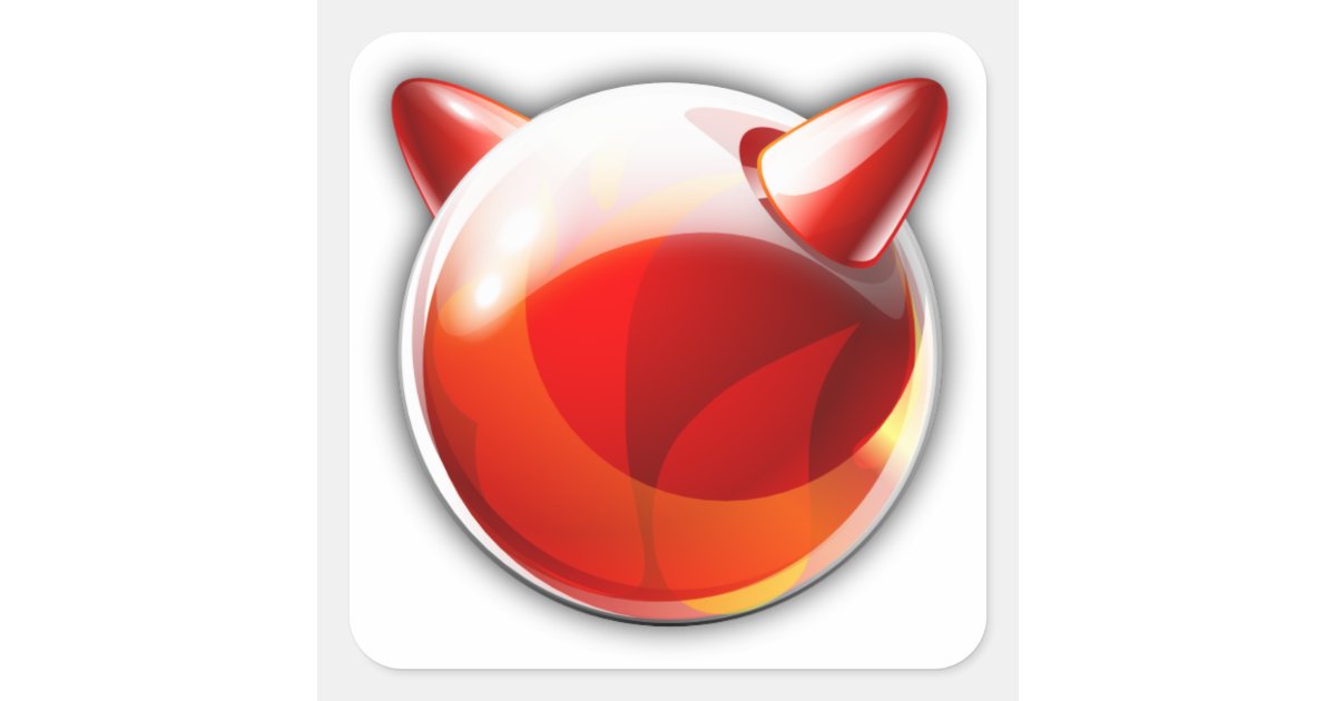 FreeBSD Square Sticker | Zazzle