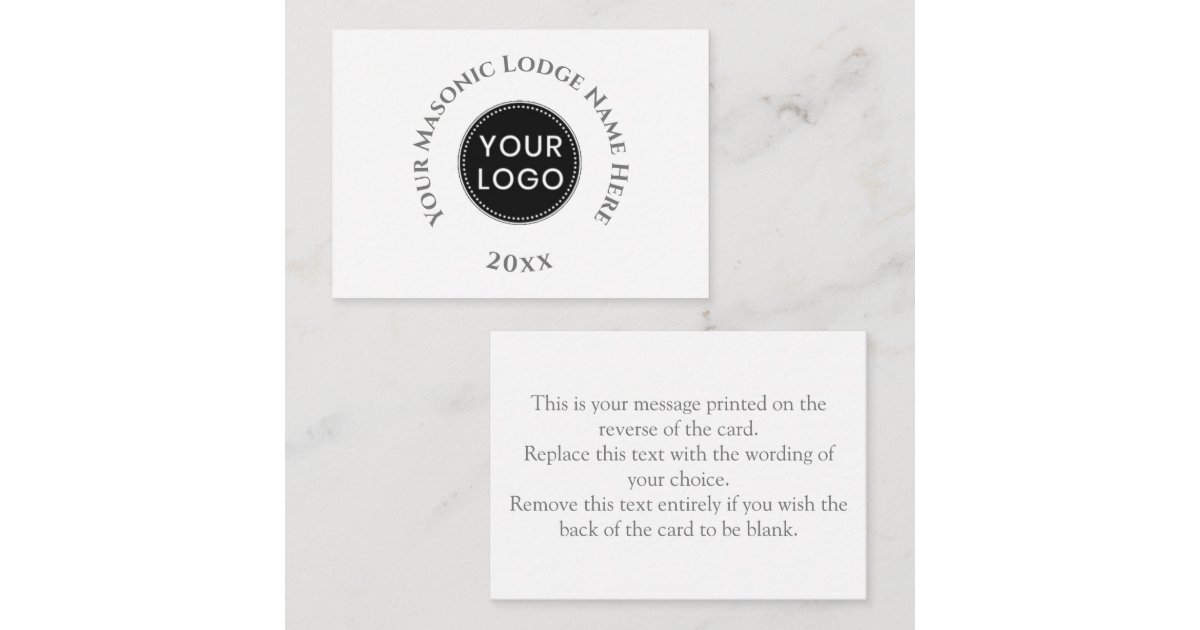 Freemasons Masonic Ladies Night Thank You Note Car Card | Zazzle