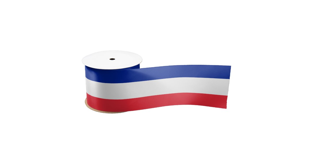 French Flag Ribbon Satin Ribbon | Zazzle