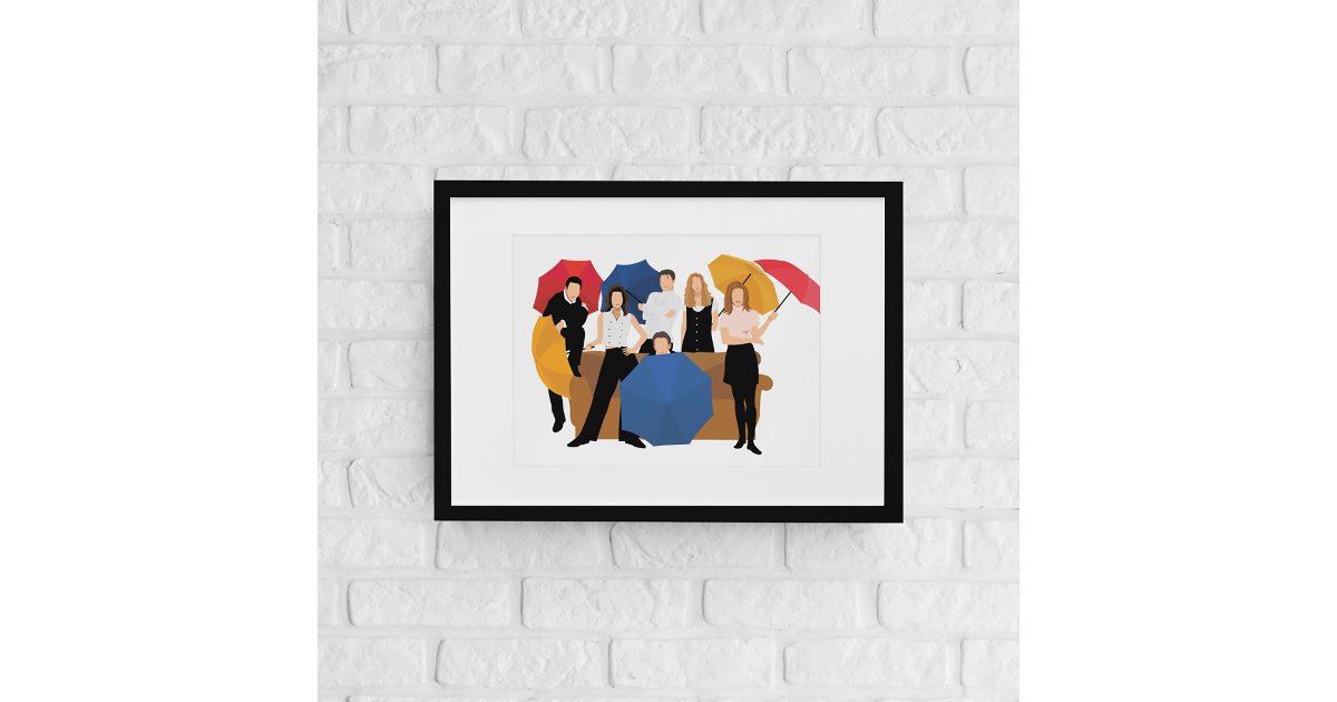 FRIENDS™ Character Silhouette Poster | Zazzle