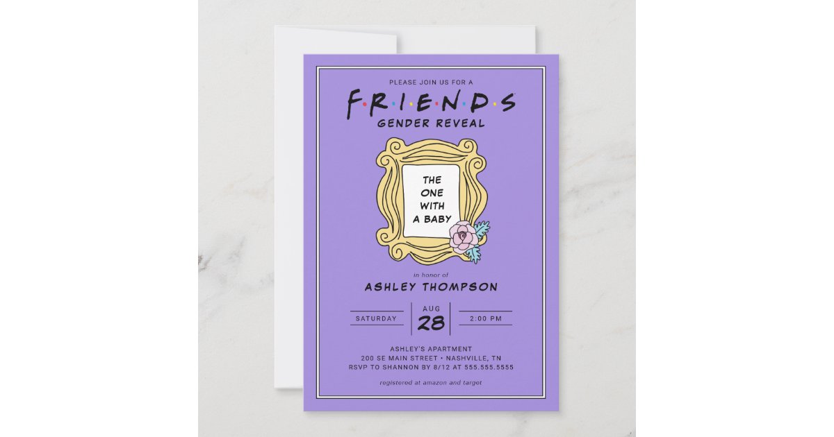 FRIENDS™ | Gender Reveal Baby Shower Invitation | Zazzle