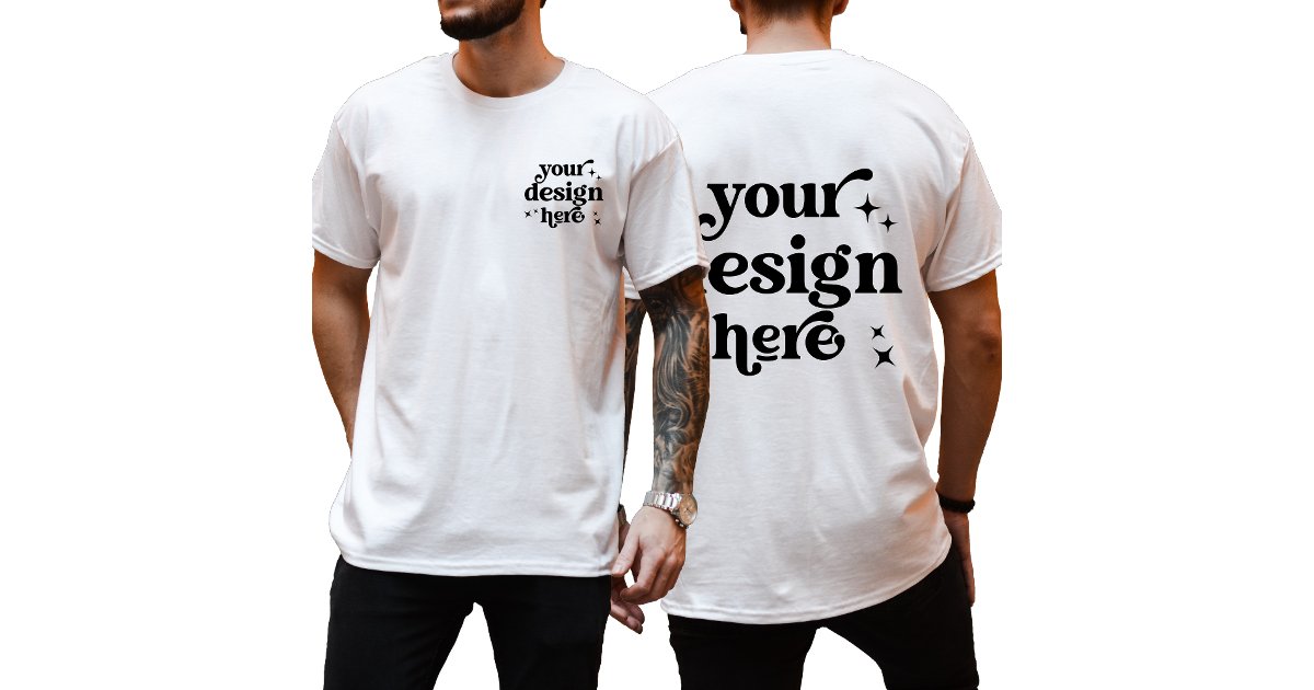 Front and Back Design Custom Logo Personalised T-Shirt | Zazzle