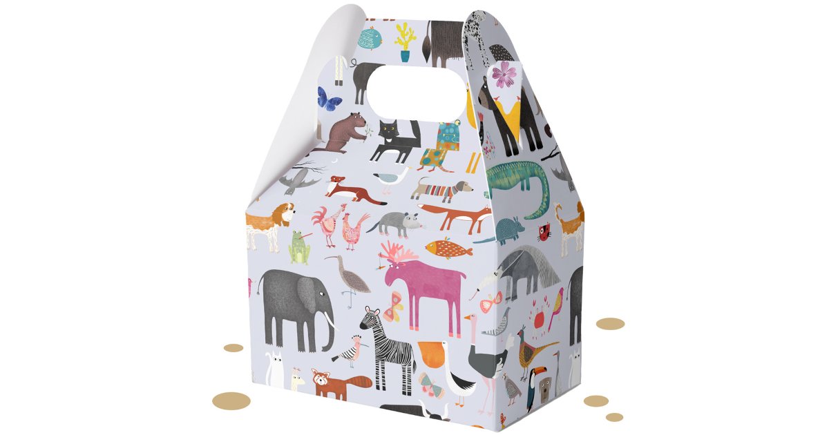 Fun Animal Menagerie Favour Box | Zazzle