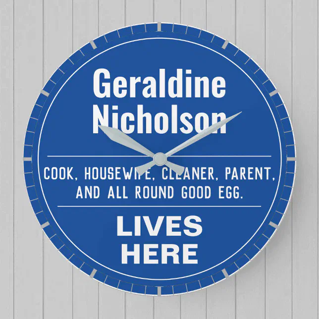 Fun Commemorative Style Wall Plaque Large Clock | Zazzle