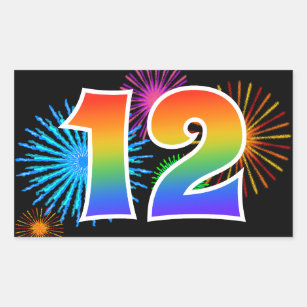 Number 12 Stickers | Zazzle AU