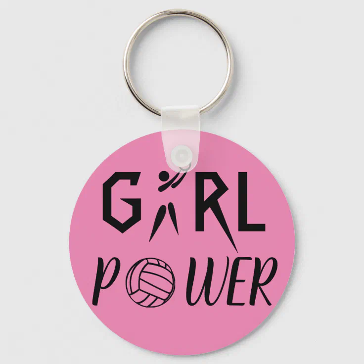 Fun Girl Power Netball Key Ring | Zazzle