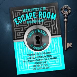 Printable Birthday Invitation Backgrounds Escape Room Prison