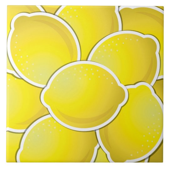 Funky lemon ceramic tile | Zazzle.com.au