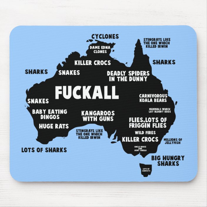 Funny Aussie map Mouse Pad | Zazzle.com.au