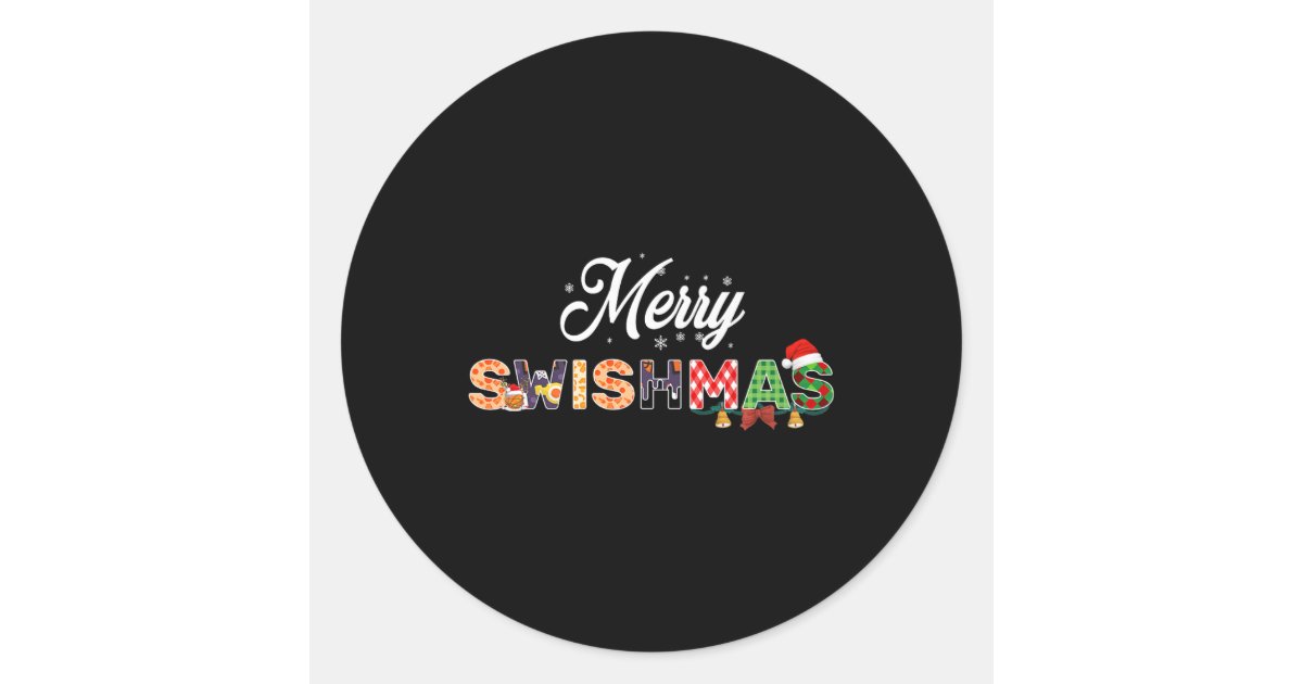 Funny Basketball Christmas Quote Merry Swishmas Ma Classic Round ...