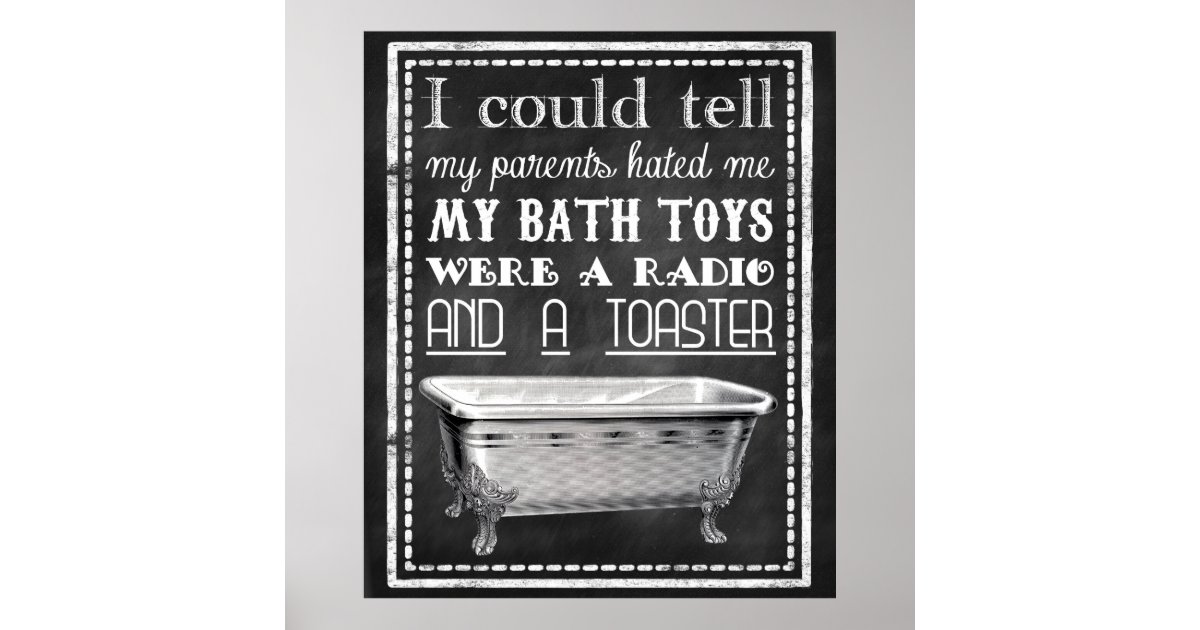 Funny Bathroom Poster | Zazzle