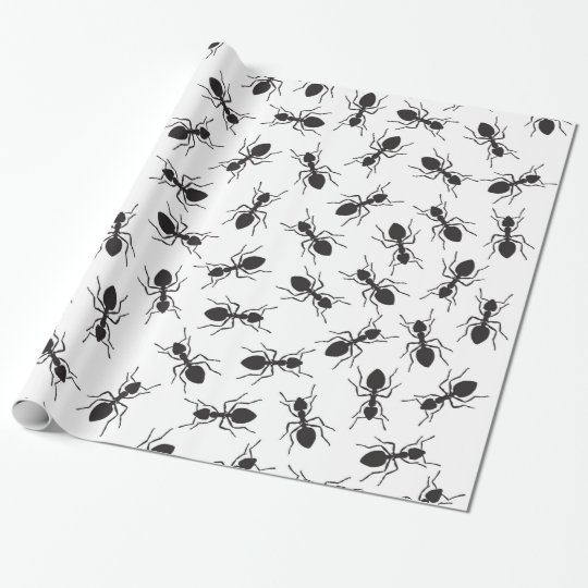 Funny Black Ants Pattern Wrapping Paper | Zazzle.com.au