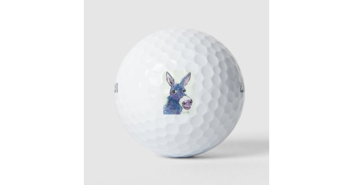 Funny Blue Donkey Golf Balls | Zazzle