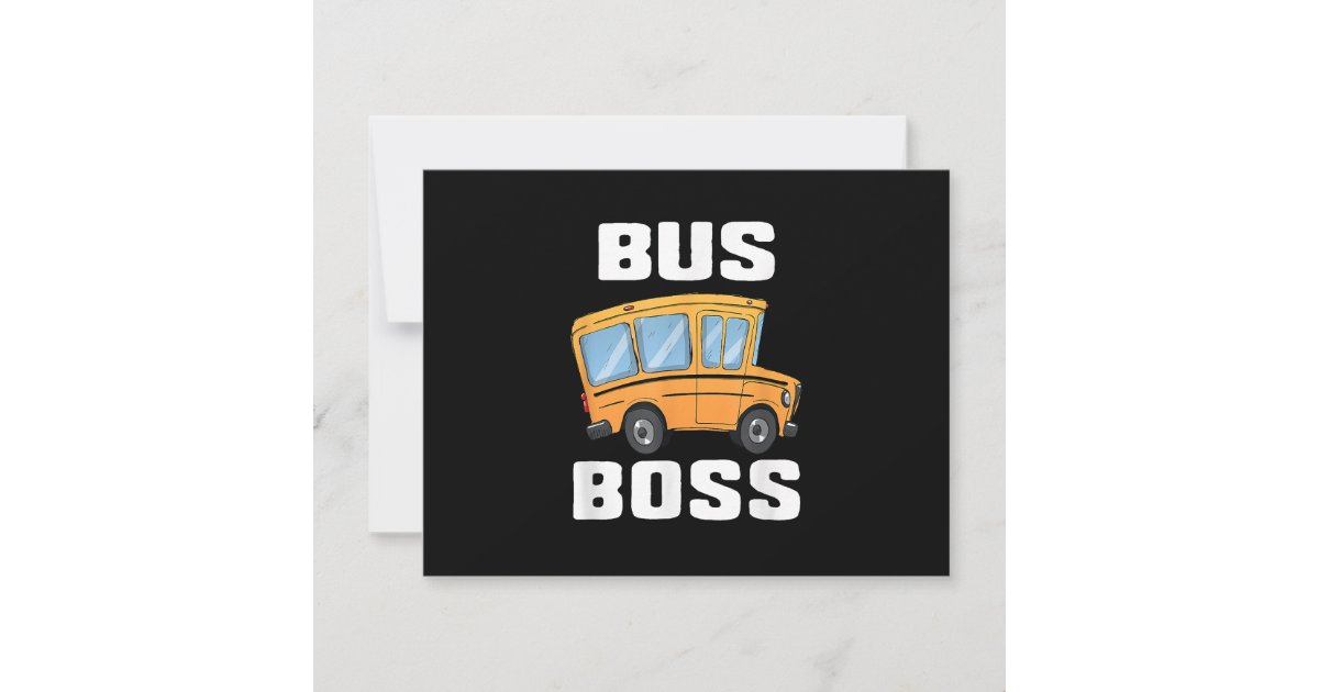 Funny Bus Boss School Bus Driver RSVP Card | Zazzle