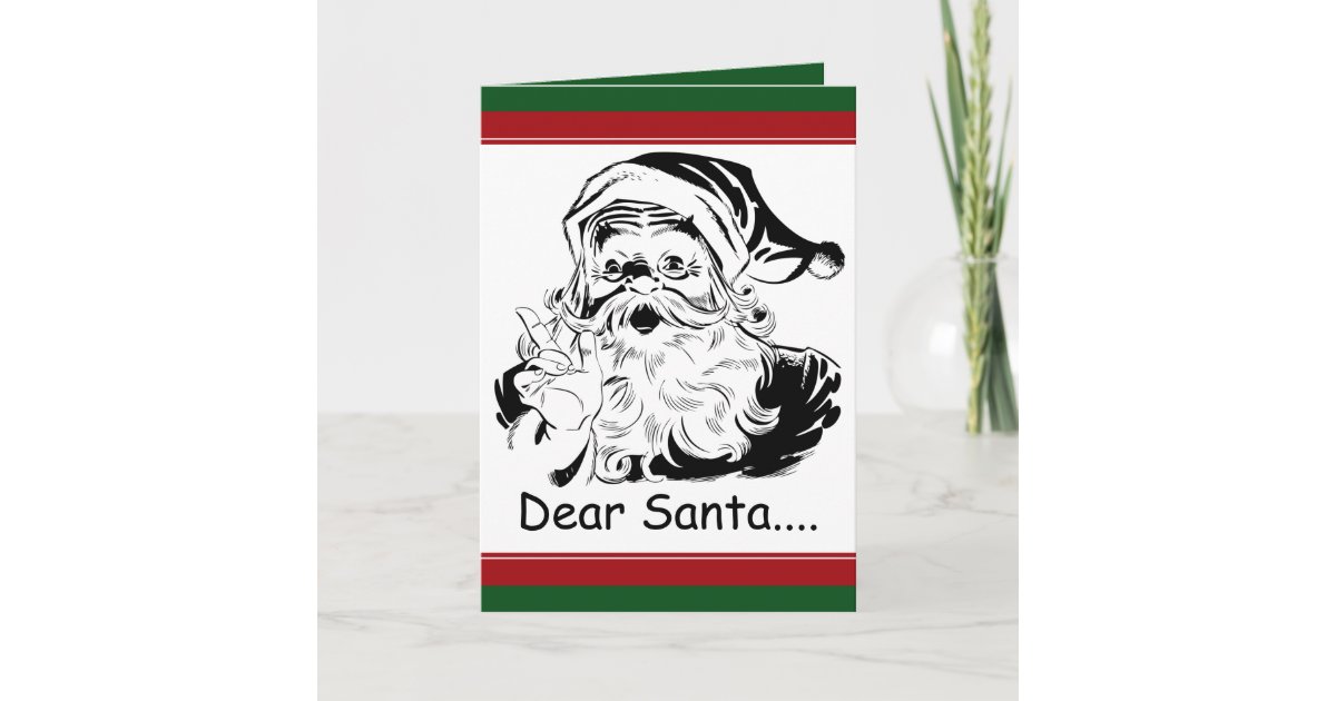 Funny Dear Santa....letter from Adult Woman Holiday Card | Zazzle