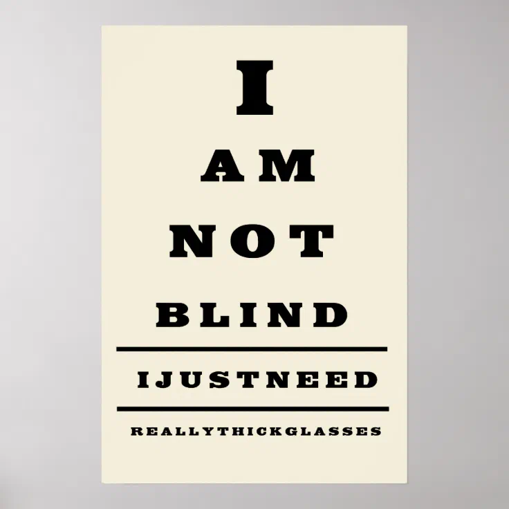 Funny Eye Chart Wall Poster | Zazzle