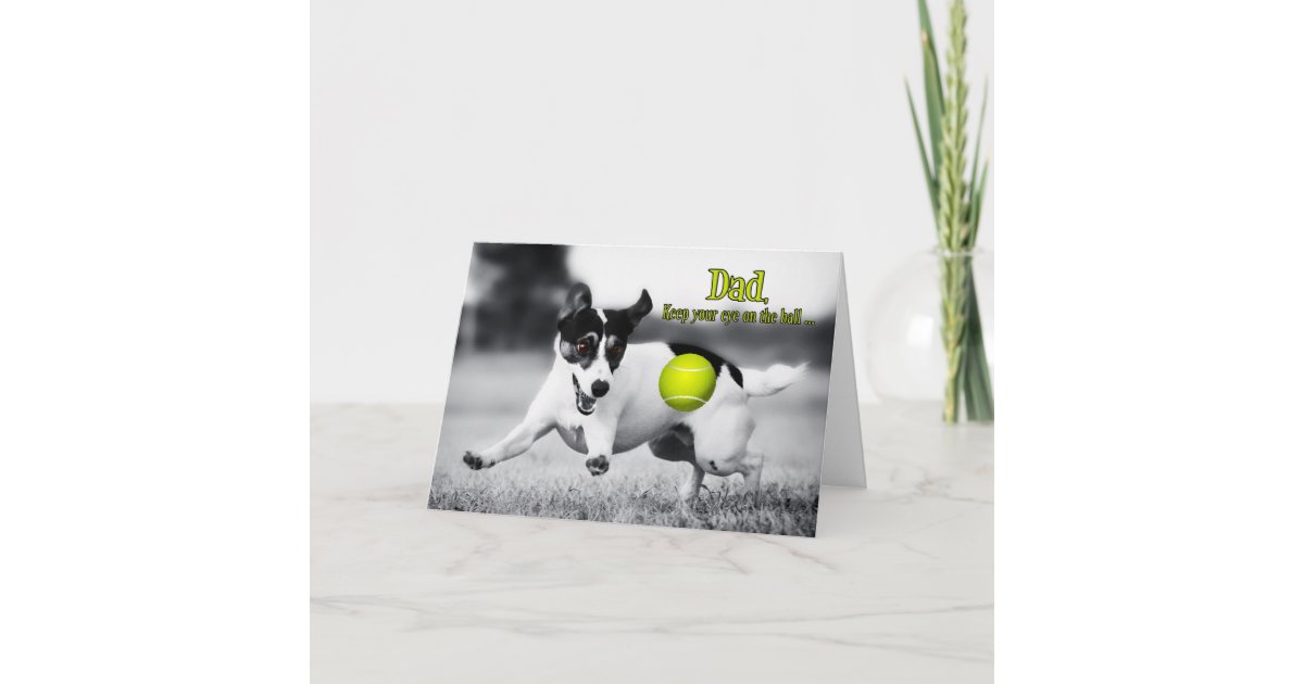 Funny Fetch JRT Dog Father's Day Card | Zazzle