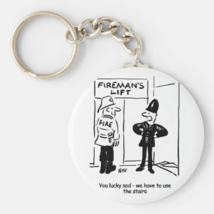 Fireman Cartoon Key Rings & Keychains | Zazzle AU