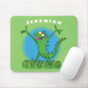 Lizard Cartoon Mouse Pads | Zazzle AU