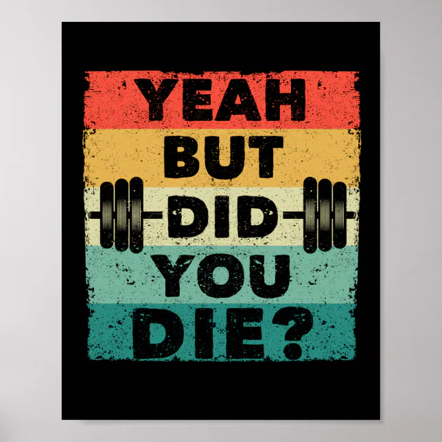 Funny gym workout humour motivational poster | Zazzle