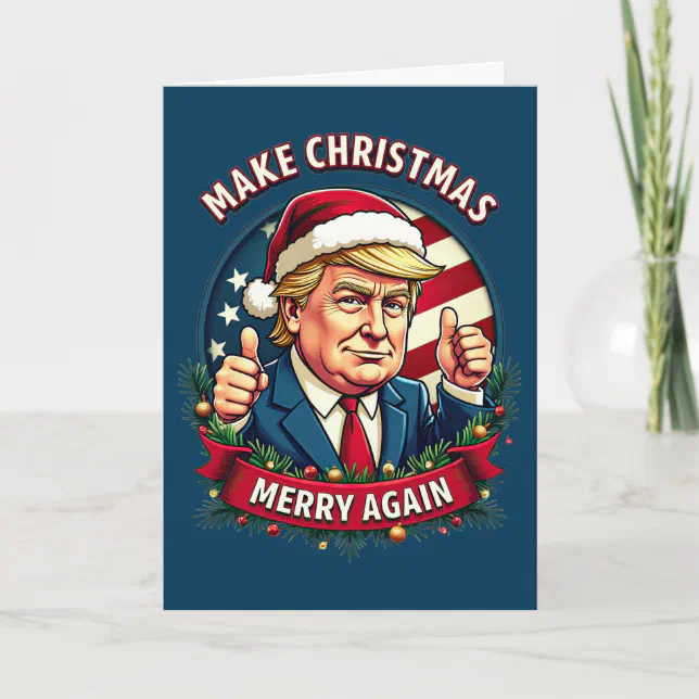 Funny Merry Christmas Donald Trump Christmas Card | Zazzle