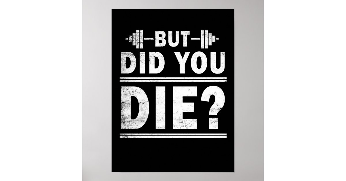 Funny Motivational Gym Fitness Poster | Zazzle