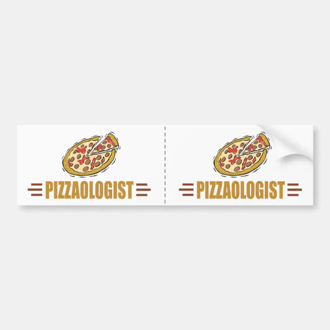 Funny Pizza Bumper Sticker | Zazzle