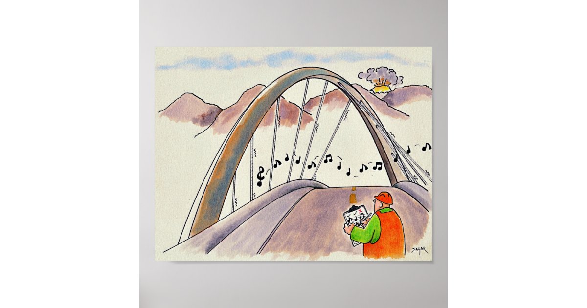 Funny Public Safety Cartoon Poster | Zazzle