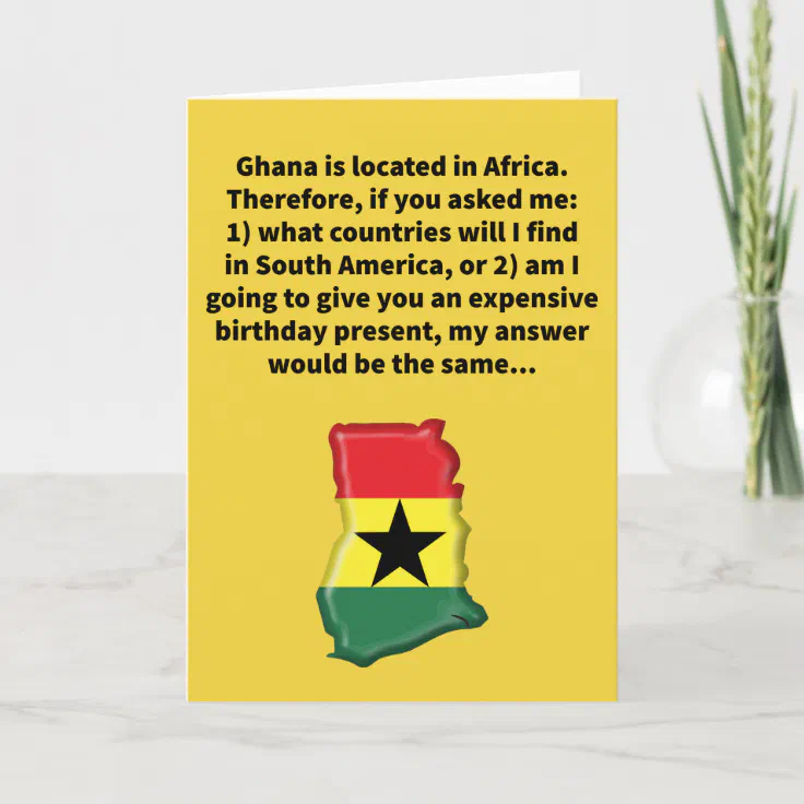 Funny Pun Not Ghana Happy Birthday Card | Zazzle