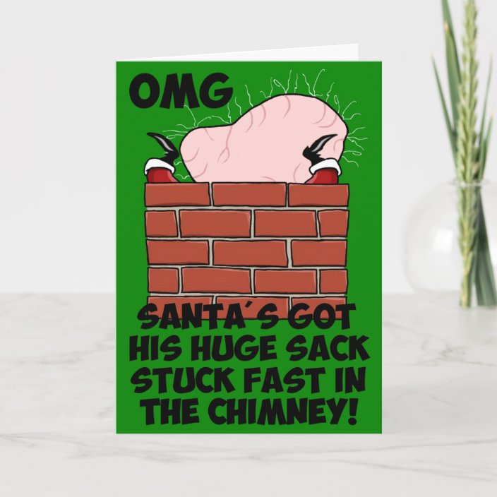 Funny,rude Santa Holiday Card | Zazzle.com.au