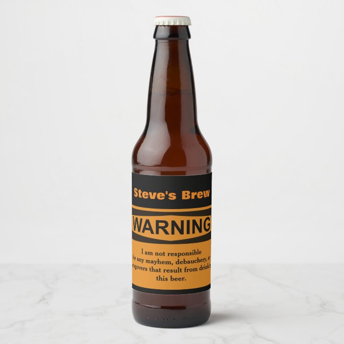 Funny Warning Homemade Beer Labels | Zazzle.com.au
