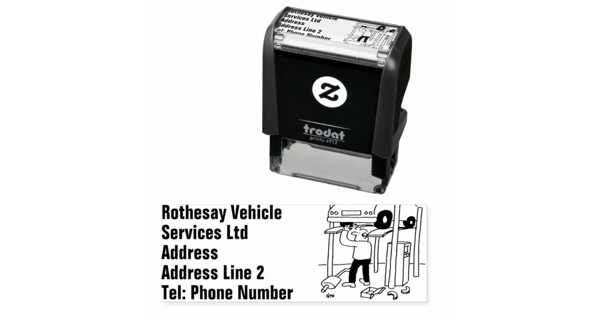 Garage Vehicle Repairs & Servicing Self-inking Stamp | Zazzle