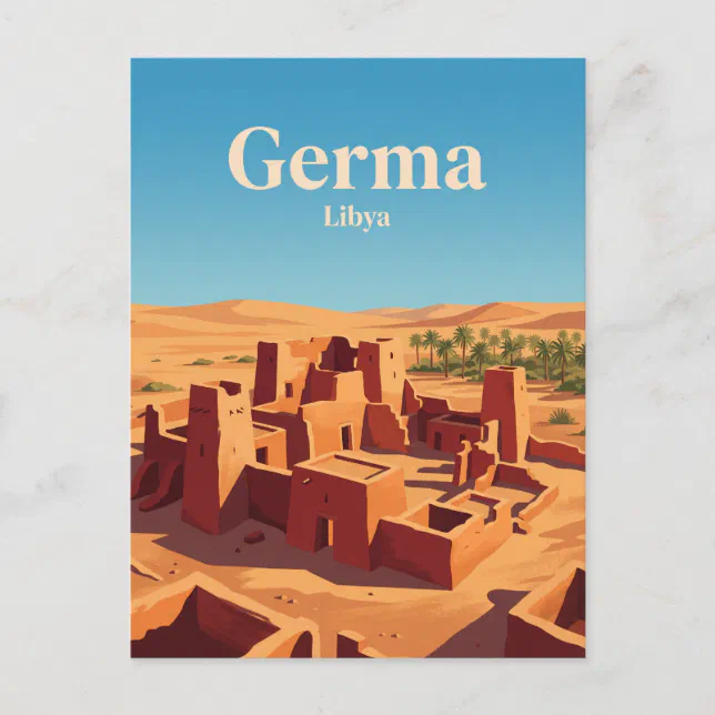 Garamantes Capital Ruins Libya Postcard | Zazzle