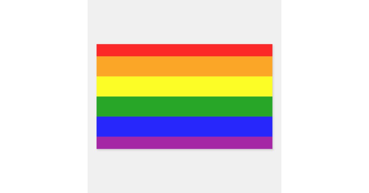 Gay Pride Flag Rectangular Sticker | Zazzle